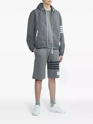 Thom Browne 4-bar Stripe Hooded Jacket - Grey