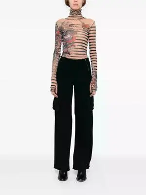 GROUND ZERO Cargo Trousers With Frayed Detailing