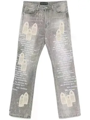 Who Decides War Raw Edge Hem Jeans For Men
