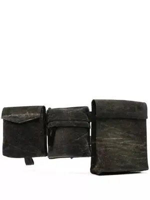Attico Logo-buckle Denim Belt Bag
