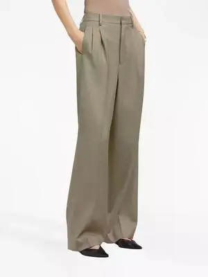AMI Paris High-waisted Pleated Wool Trousers