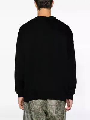 Moschino Logo-embossed Ribbed-knit Cardigan