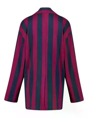 PAULA Cotton Striped Blazer - Red