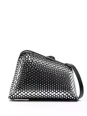 Attico Rhinestone-embellished Clutch Bag - Black