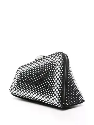 Attico Rhinestone-embellished Clutch Bag - Black