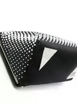 Attico Rhinestone-embellished Clutch Bag - Black
