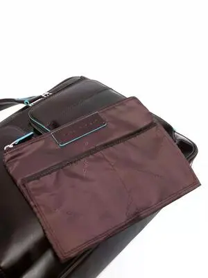 PIQUADRO Contrast-stitching Work Bag - Brown