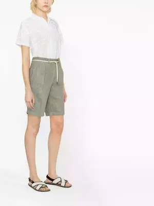 Aspesi Tie-waist Linen Shorts