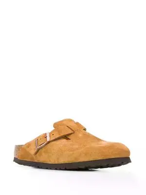 BIRKENSTOCK Boston Suede Mules - Neutrals