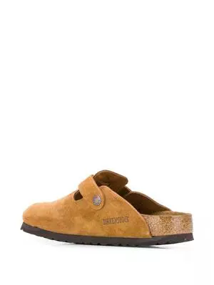 BIRKENSTOCK Boston Suede Mules - Neutrals