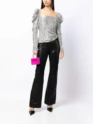 Simkhai Allura Hammered Sequin Embellished Blouse