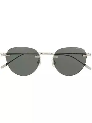Montblanc Round-frame Sunglasses - Silver