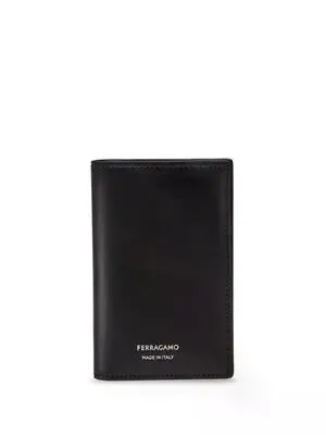 FERRAGAMO Bi-fold Leather Cardholder - Black