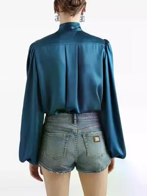 Dolce & Gabbana Pussy-bow Collar Blouse - Blue