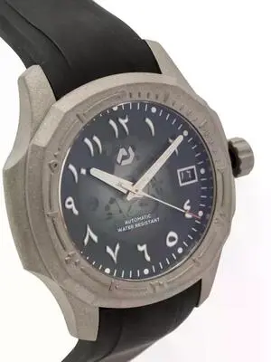 NUUN OFFICIAL Automatic Watch With Stainless Steel Case And Rubber Strap