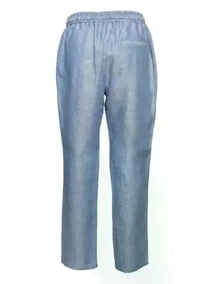 BARBA NAPOLI Drawstring Waist Trousers - Blue