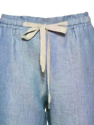 BARBA NAPOLI Drawstring Waist Trousers - Blue