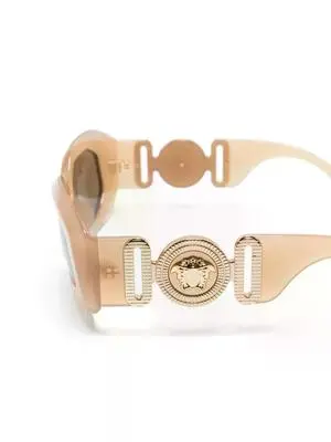 Versace Medusa Head Hexagonal-frame Sunglasses