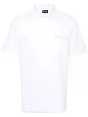Zegna Piqué Polo Shirt - White