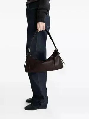 LEMAIRE Belted Leather Shoulder Bag - Brown