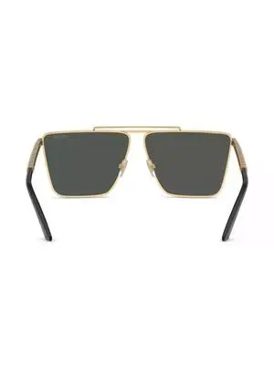 Versace Tubular Greca Square-frame Sunglasses