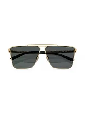 Versace Tubular Greca Square-frame Sunglasses
