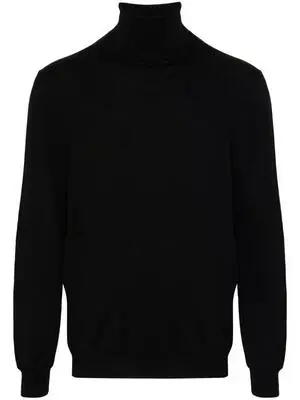 ZANONE Fine-knit Roll Neck Sweater - Black