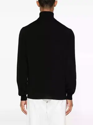ZANONE Fine-knit Roll Neck Sweater - Black