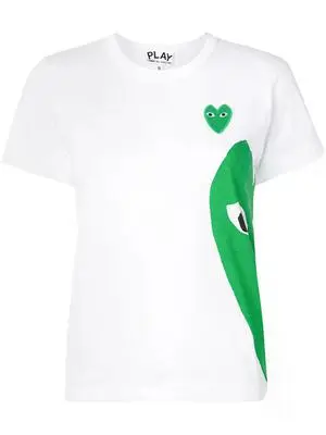 Play Comme Des Garcon Heart Logo-print Short Sleeved T-shirt