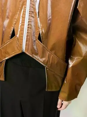 AV VATTEV High-shine Zip-up Hooded Jacket
