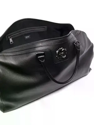 Roberto Cavalli Rc Plaque Leather Holdall Bag