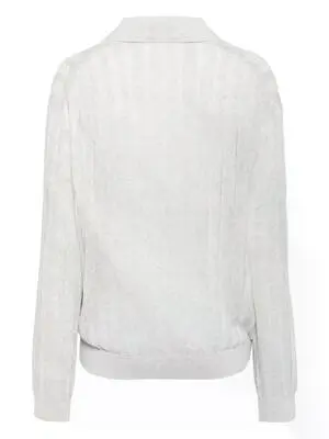 RECTO Lace Ribbed Polo Shirt