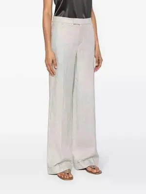 Brunello Cucinelli Lurex Wide-leg Trousers