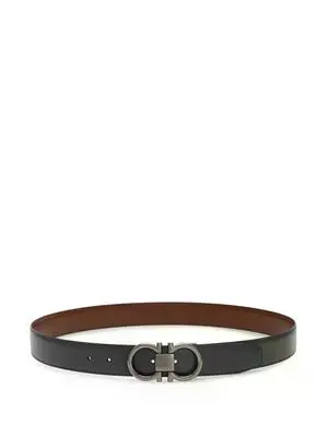 FERRAGAMO Gancini Reversible Belt Grey