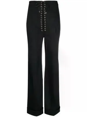 WEINSANTO Tie-fastening High-waisted Trousers