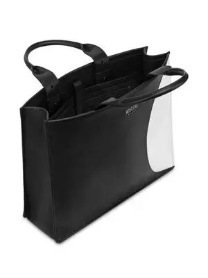Moschino Panelled Leather Tote Bag