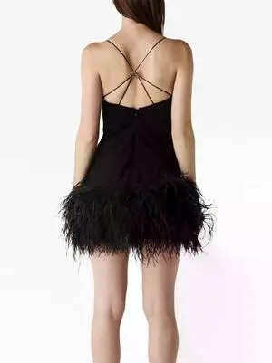 Attico Fujiko Feather-trim Minidress