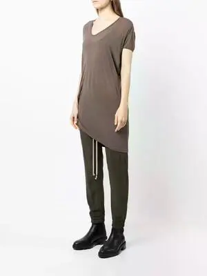 Rick Owens Draped Short-sleeved T-shirt - Brown