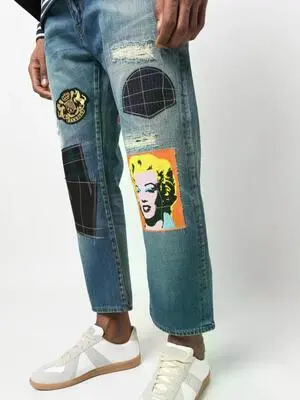 Junya Watanabe Patchwork Cropped Jeans