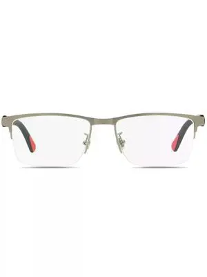 Moncler Ml5164h Semi-rimless Glasses - Silver