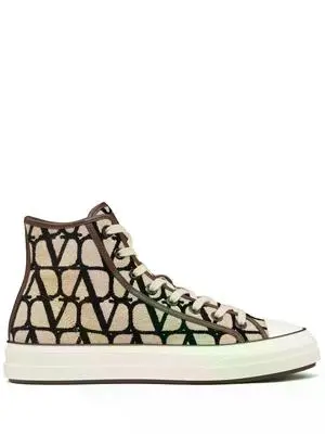 Valentino Garavani Toile Iconographe Totaloop Sneakers - Neutrals