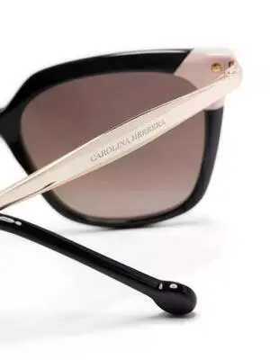 Carolina Herrera Square Frame Sunglasses - Black