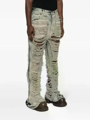 Rick Owens Distressed Slim-cut Jeans