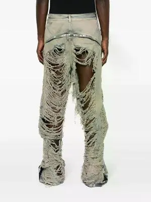 Rick Owens Distressed Slim-cut Jeans