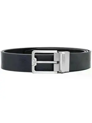 Emporio Armani Calf-leather Buckled Belt - Black