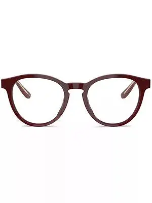 Giorgio Armani Round-frame Glasses - Red