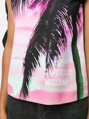 Moschino Palm Tree Print Sleeveless Top