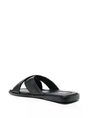 Versace Greca-pattern Open-toe Slides