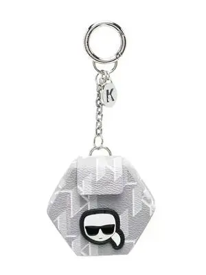 Karl Lagerfeld K/ikonik Mini Pocket Keychain - Grey