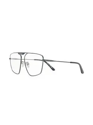 Balenciaga Polished-effect Pilot-frame Glasses